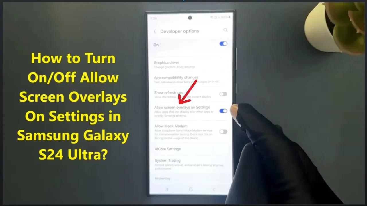 How to Turn On/Off Allow Screen Overlays On Settings in Samsung Galaxy ...