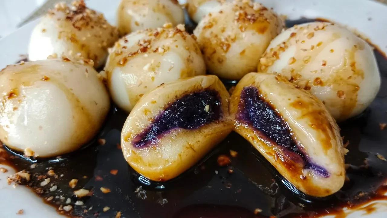 Ube Malagkit Balls | Glutinous Rice Flour Recipe | Met's Kitche