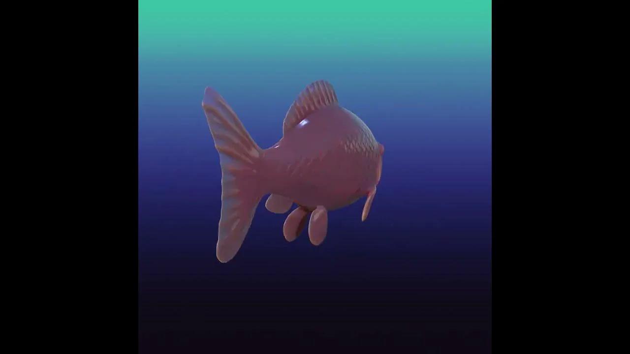 Fish render test: Modeled and Sculpted with Blender 3.3.1 Rendered in ...