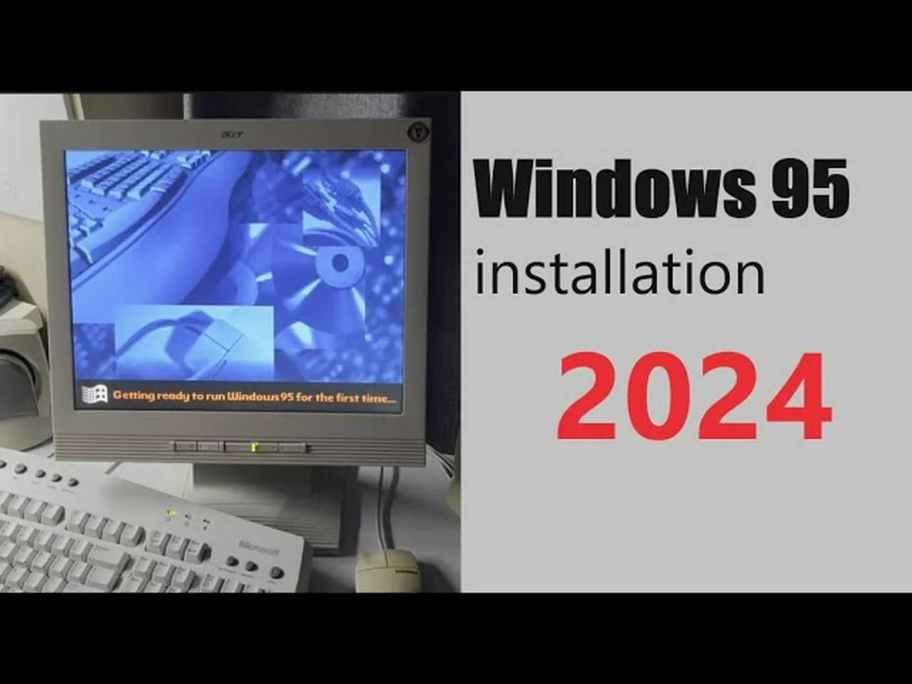 Windows 95 installation in 2024