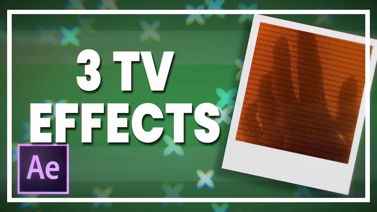 3 TV Overlay Effects || After Effects [Tutorial]