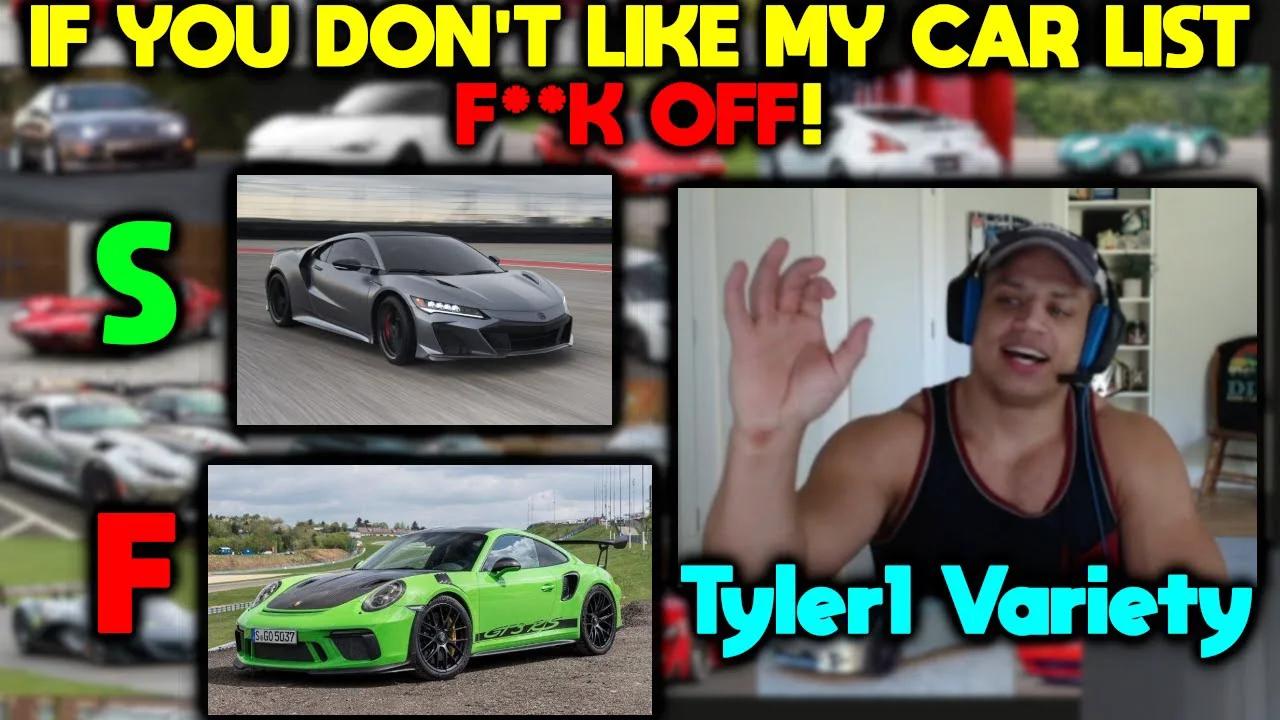 Tyler1 Full ULTIMATE CAR TIERLIST - With Chat