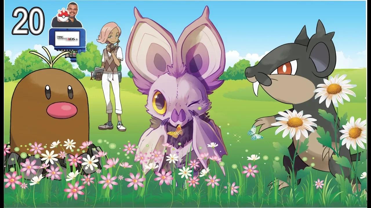 Pokémon Ultra Moon Gameplay PT-BR 3DS pegamos Diglett , Rattata e Noibat