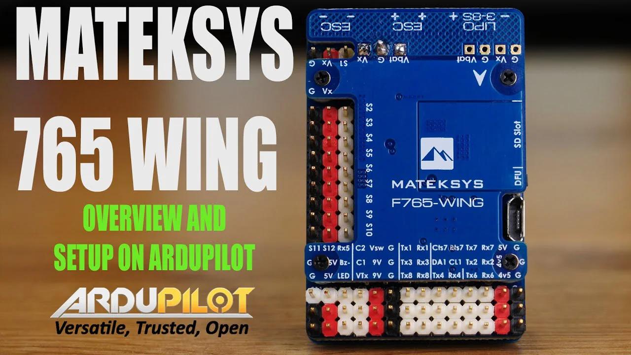 MATEK 765 WING FLIGHT CONTROLLER OVERVIEW & SETUP WITH ARDUPLANE