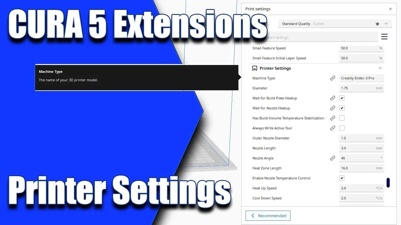 Cura 5 Extensions - Printer Settings by FieldOfView