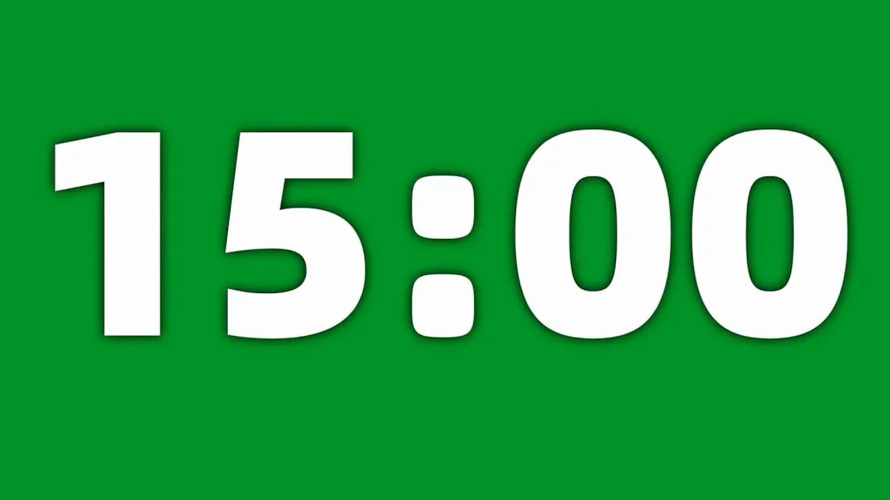 15 Minute Green Screen Background Effects HD Countdown Timer With ...