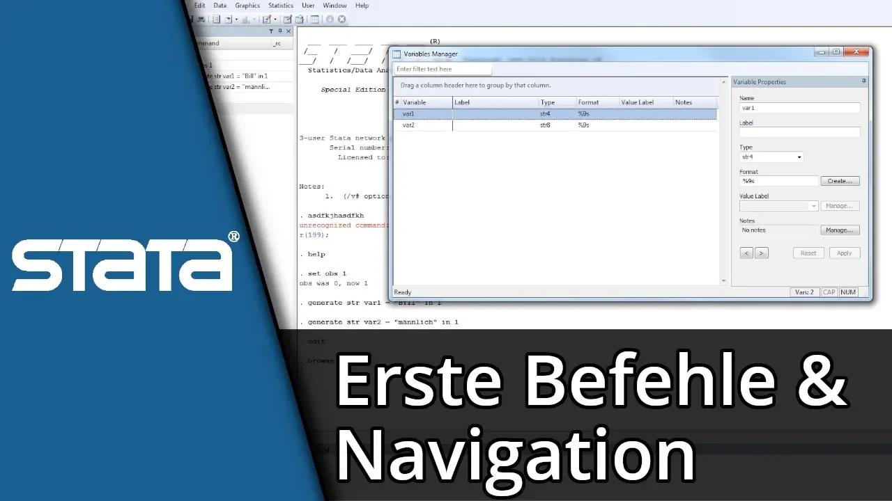 Stata lernen #01 | Stata Befehle und Navigation Tutorial
