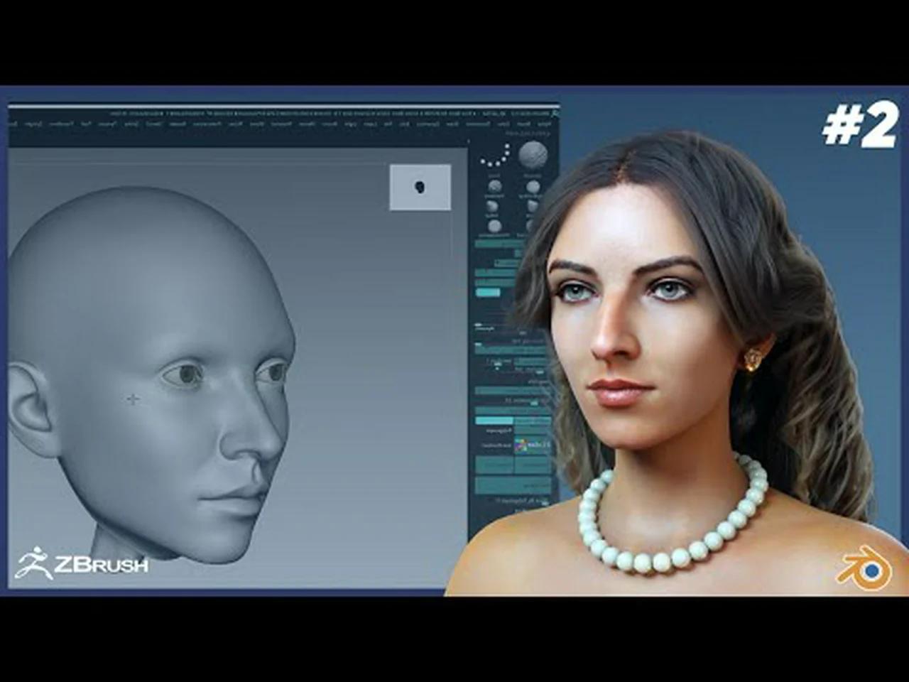 Aphrodite | 3d realistic Character for animation | Part 2 | sculpting ...