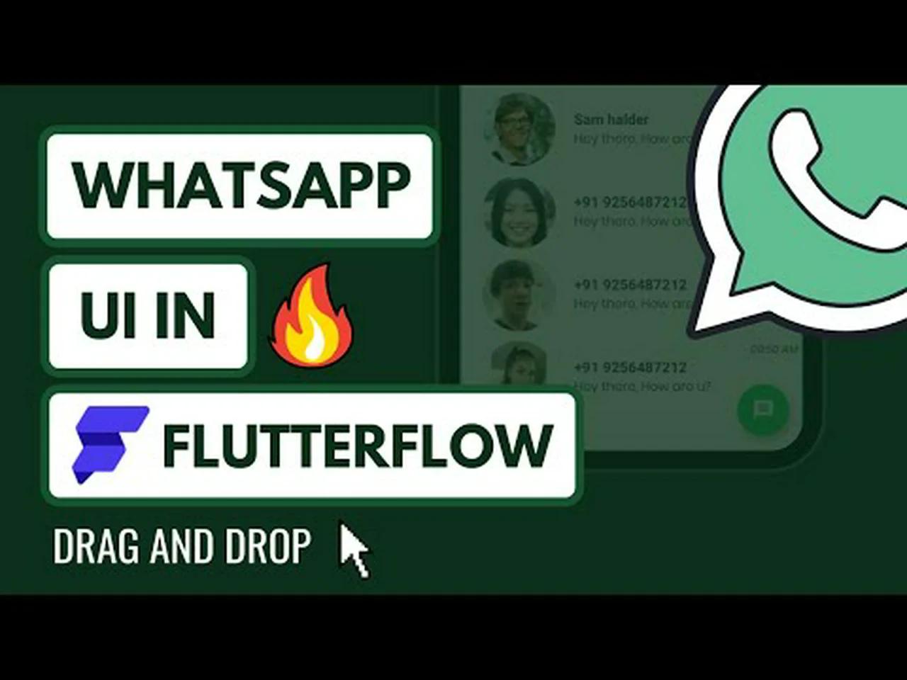 Cloning Whatsapp Ui Using Flutterflow Flutter Ui Clones Flutterflow