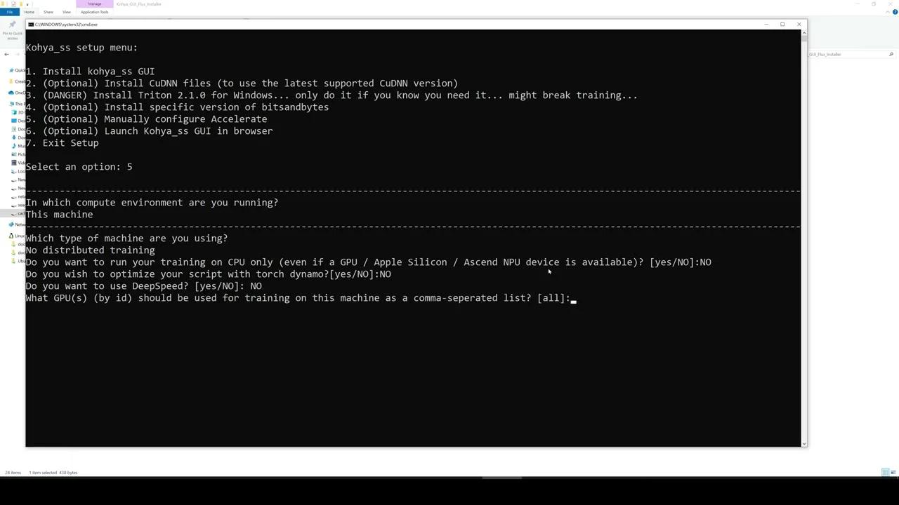 Kohya SS GUI How To Set Accelerate Config