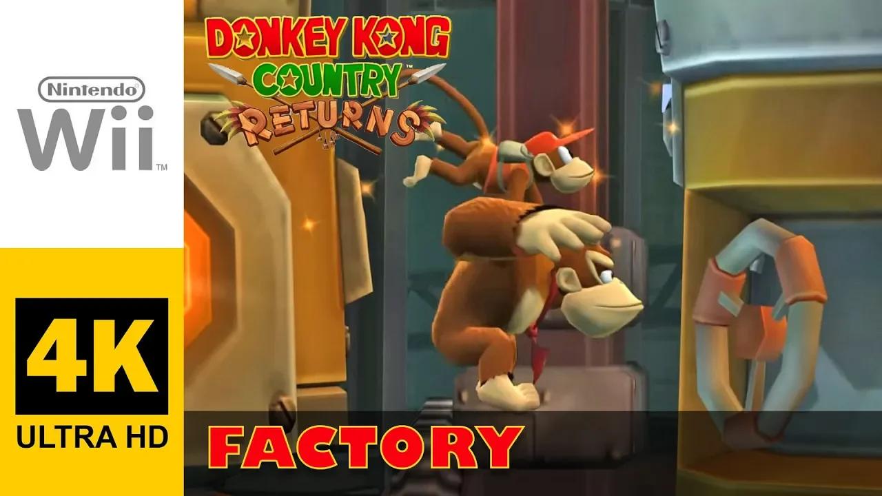 FACTORY | Donkey Kong Country Returns | Walkthrough, No Commentary, Wii