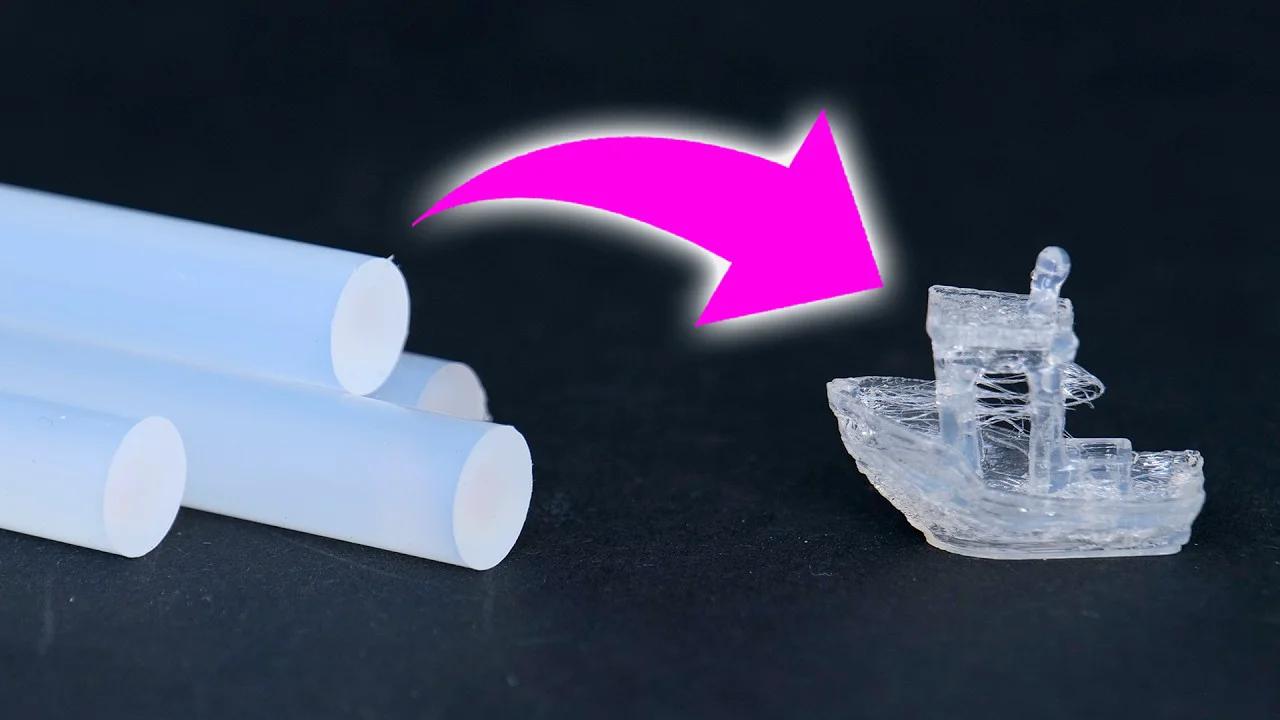 I made 3D Printing Filament from Hot Glue Sticks