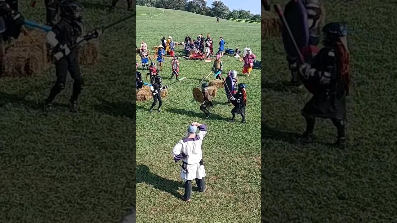 Kids Medieval Combat - Capture the Flag Castle Battle at Pennsic 2024