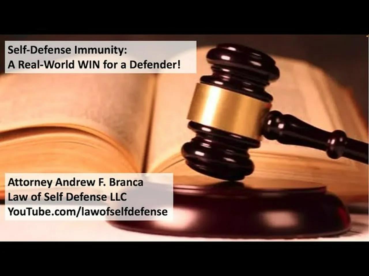 Self-Defense Immunity: A Real World WIN for a Defender!