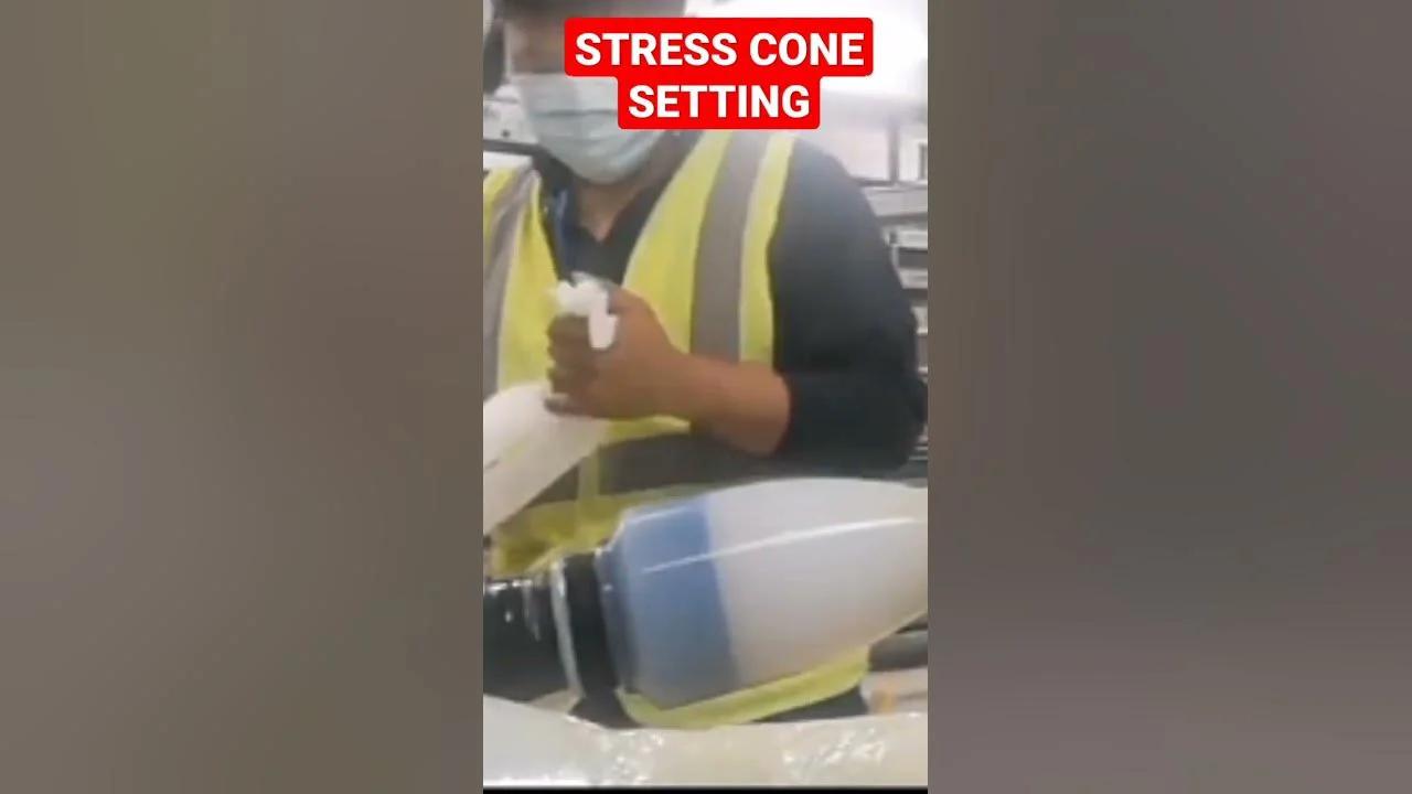 SETTING OF A STRESS CONE #highvoltage #SHORTS