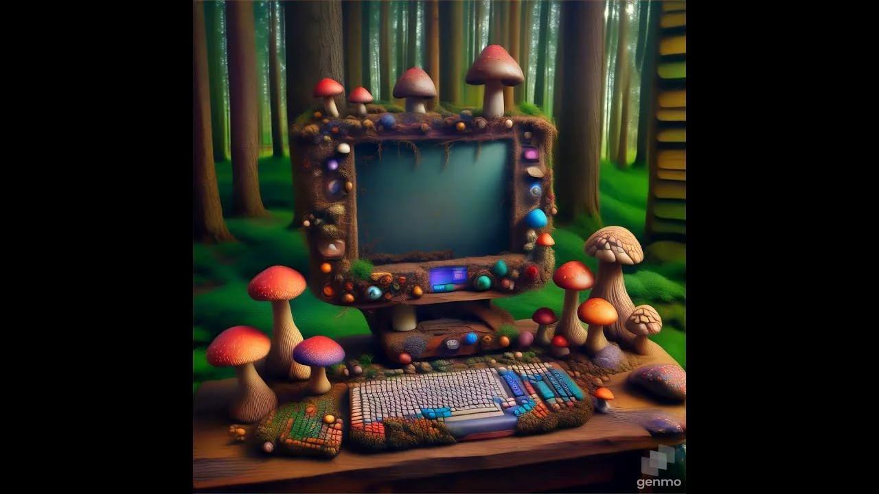 🍄 Mushroom Computer: Nature's Technological Marvel 💻🌿 #futureart # ...