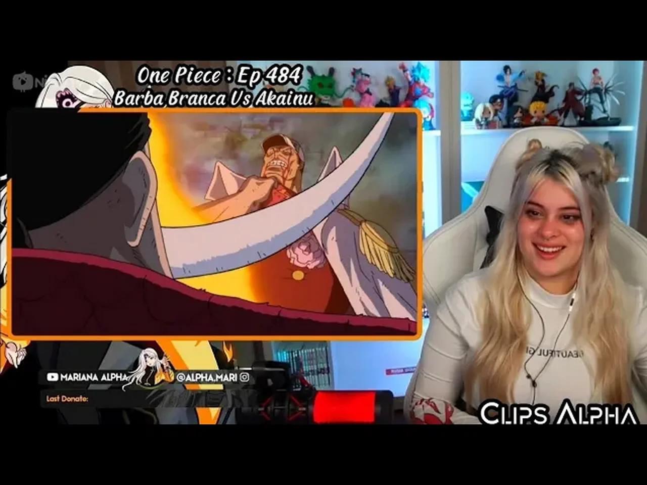 Mariana Alpha - BARBA BRANCA VS AKAINU | One Piece | Ep 484 ( React )
