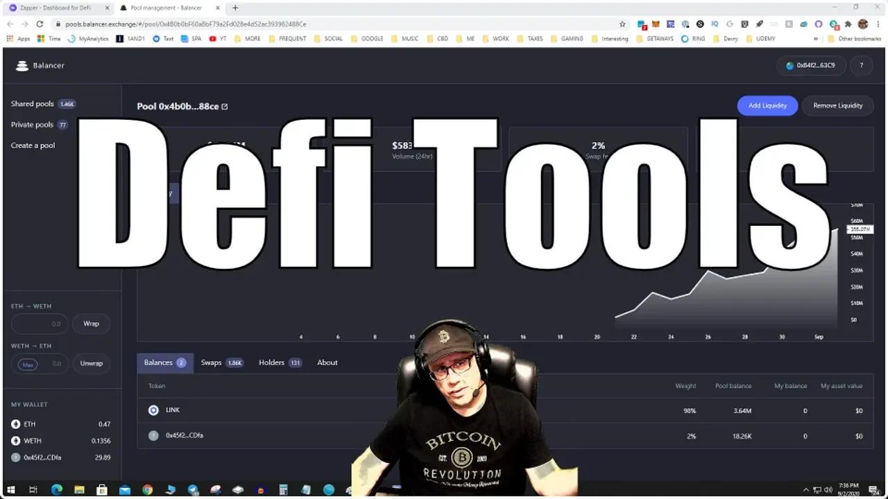 Zapper.Fi Defi Liquidity Pool and Yield Farming Tool