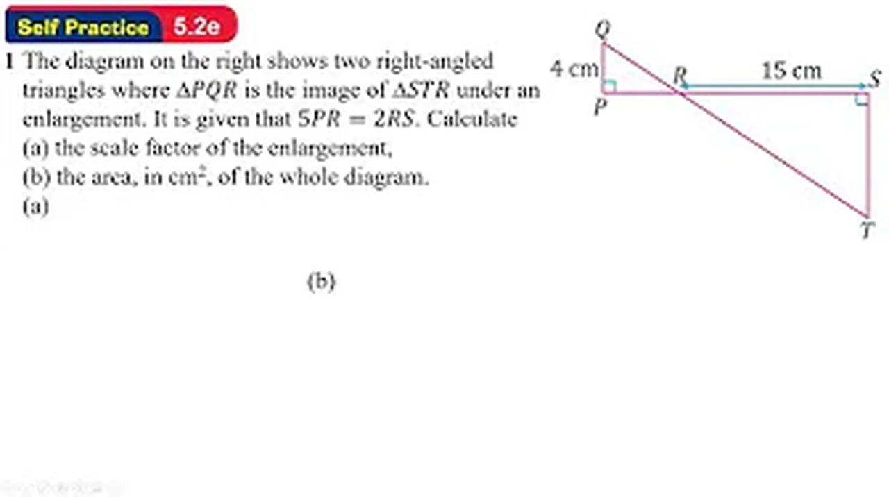 #KSSM #MATHEMATICS FORM 5 Solve Problems involving #Enlargement Self Practice 5.2e