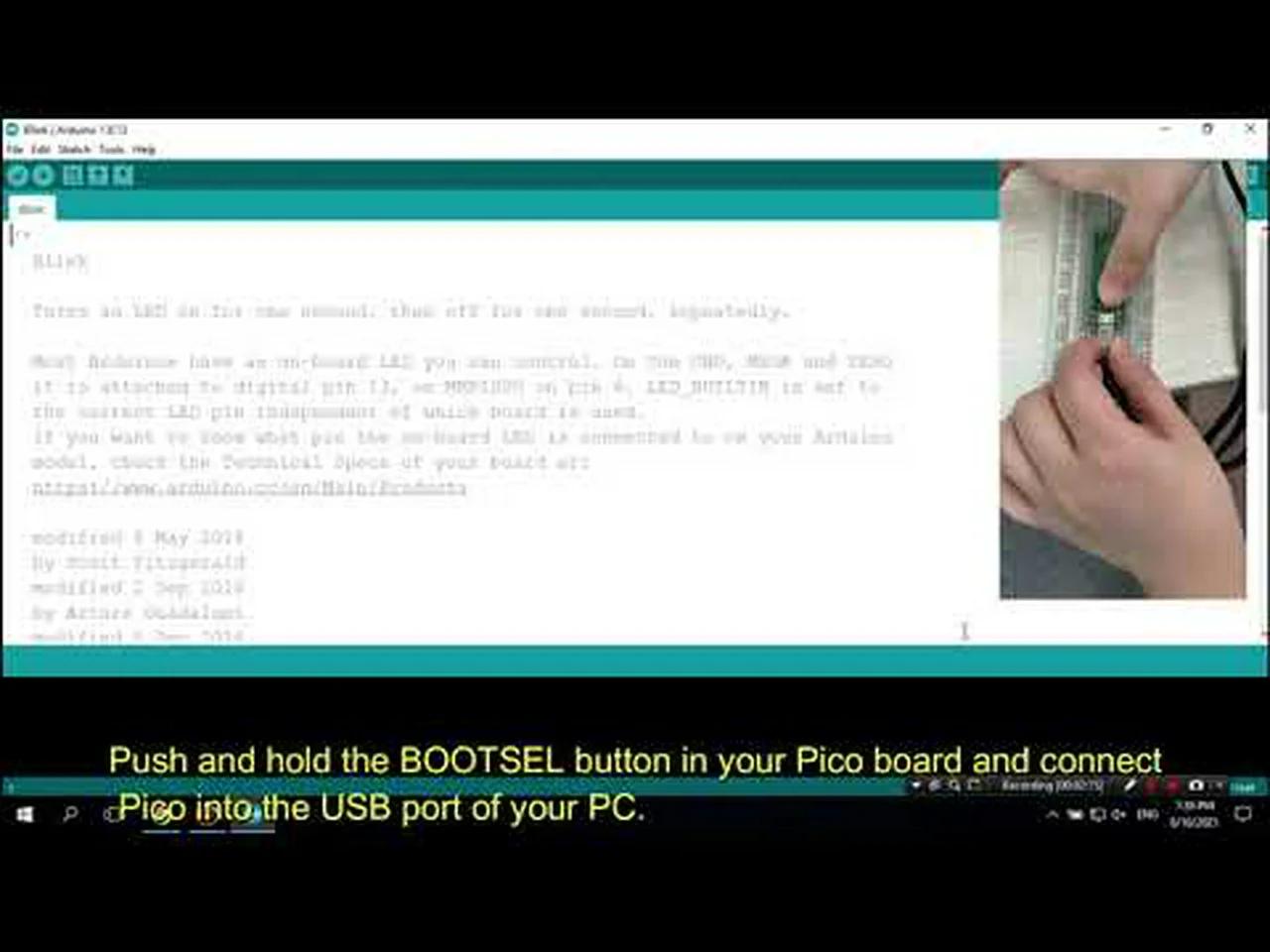 Raspberry Pi Pico Learning Kit Lesson 8 Use Arduino Ide For Pico