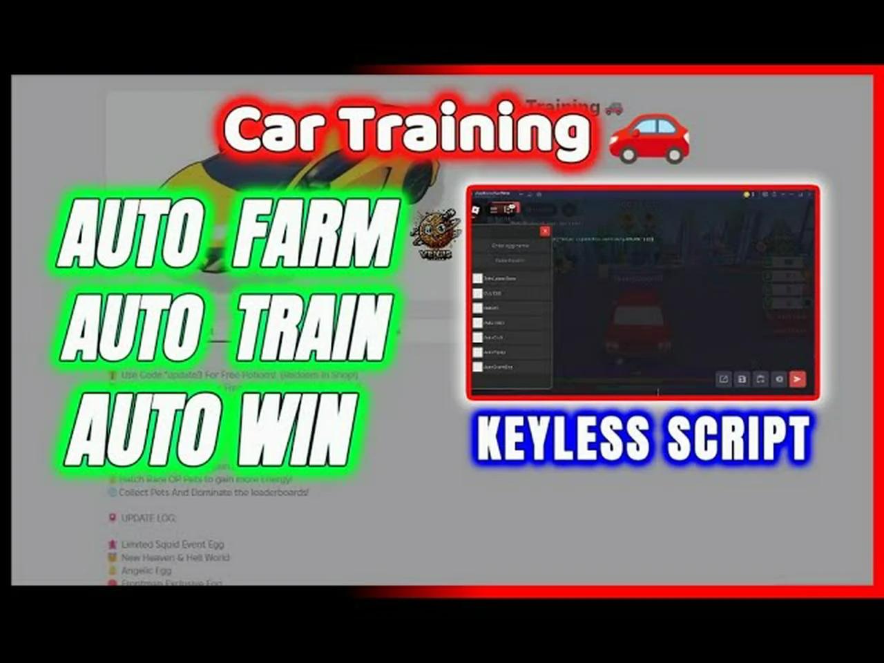 💥NEW CAR TRAINING SCRIPT Roblox 💥 NO KEY🚗 Auto Farm, Instant Win, Fast ...