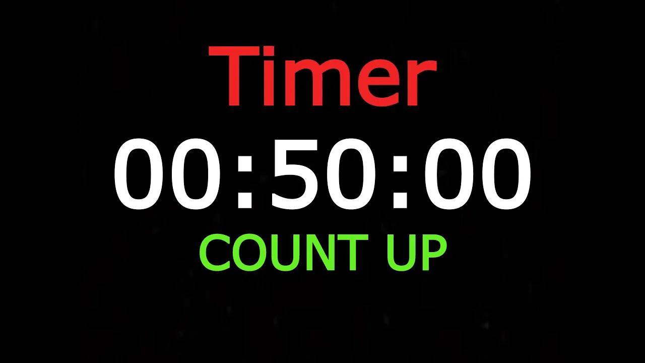 50 Minute Timer Countup 50 Min Count Up 50 Minute Timer