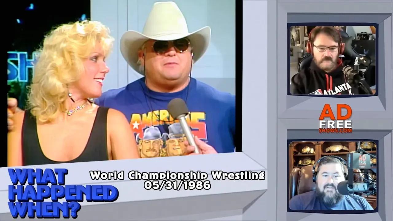 Tony Schiavone calls a Dusty Rhodes & Baby Doll promo from 05/31/1986