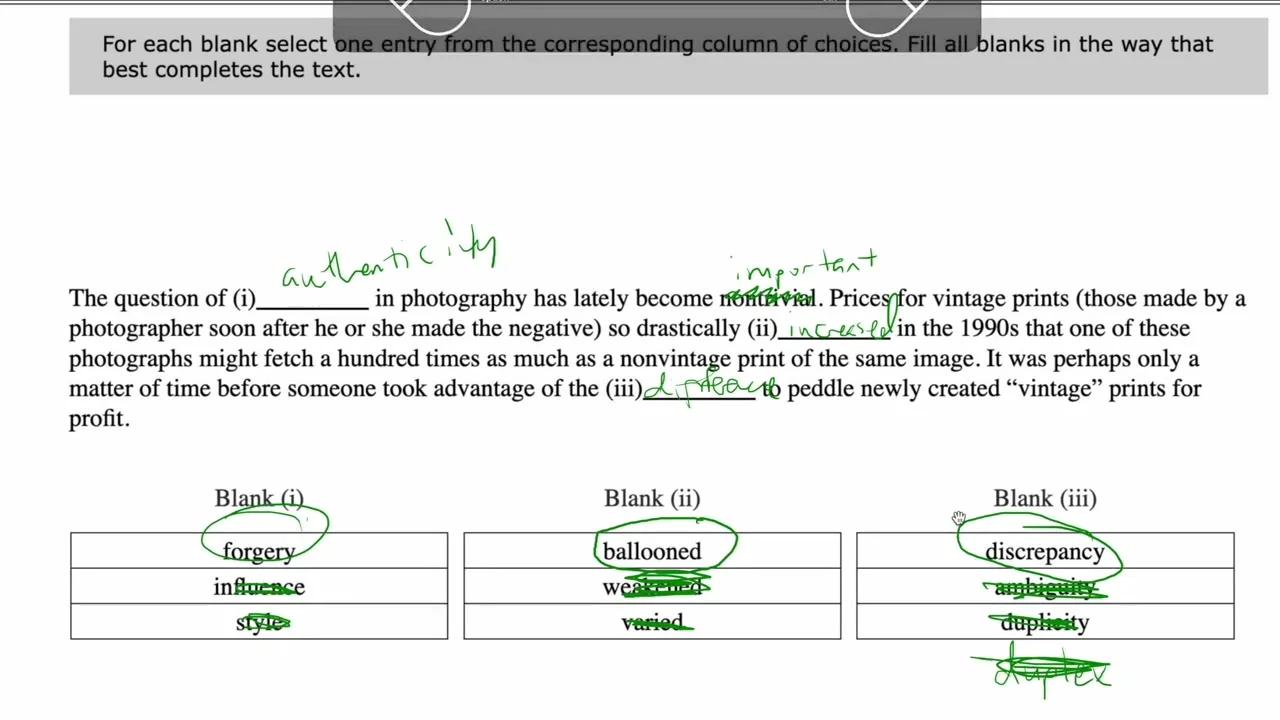 GRE Verbal: PowerPrep Test 1 Verbal Section 1