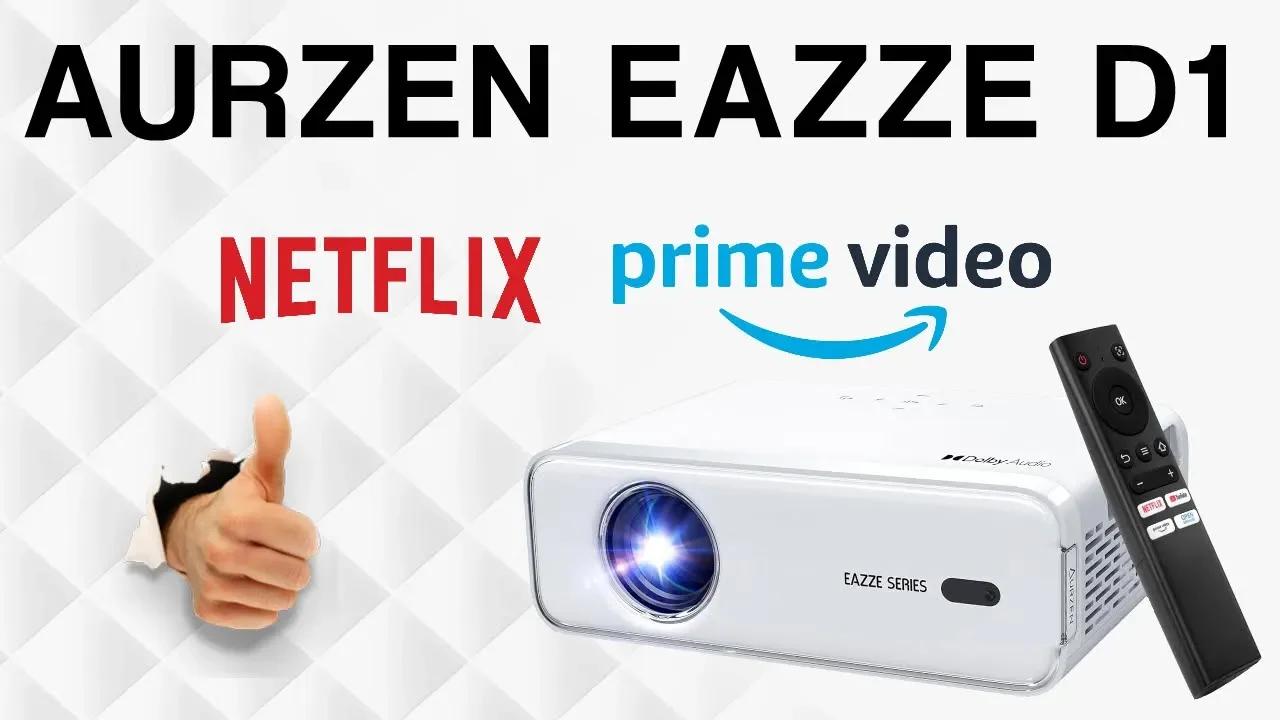 Aurzen EAZZE Series D1 HD 1080p Netflix Dolby Audio Projector