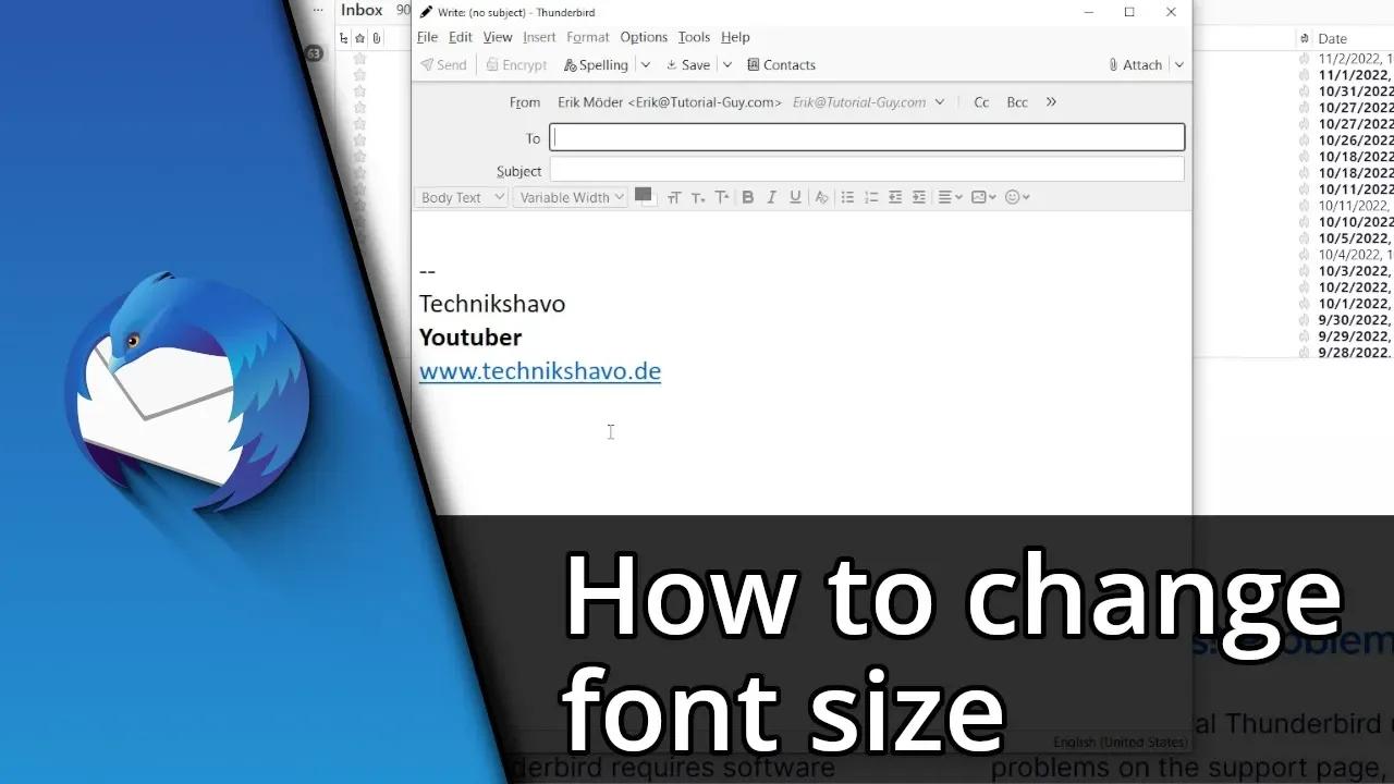 Thunderbird Font Size | Thunderbird Increase Font Size Tutorial