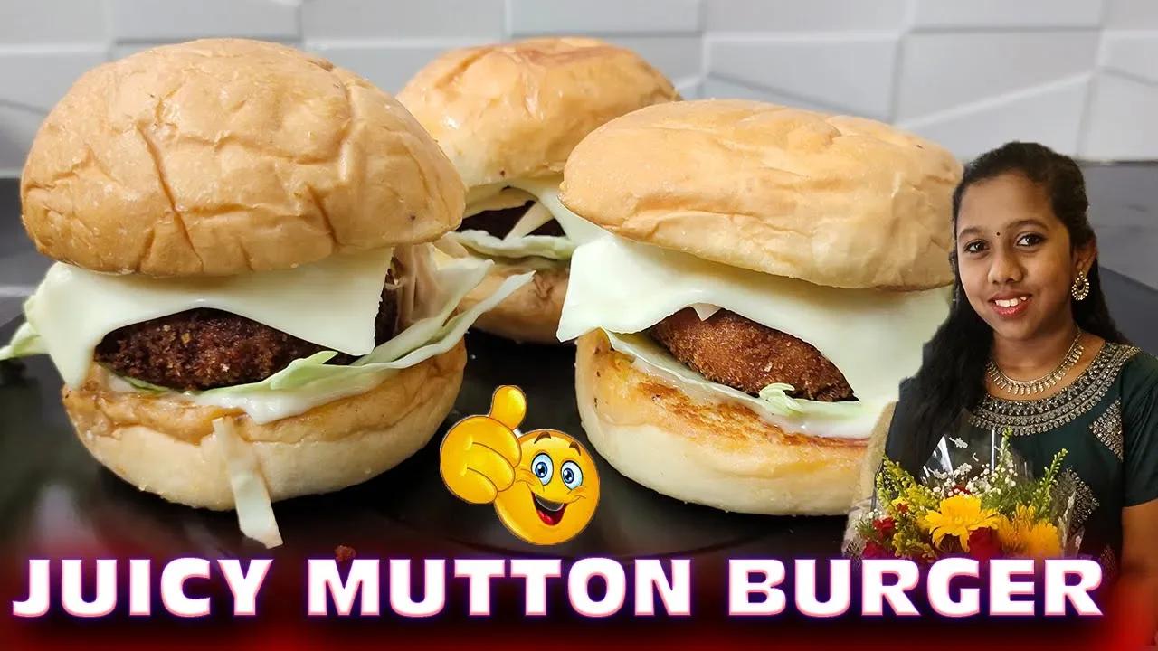 Easy Homemade Mutton Burger in Tamil | Cheeseburger Recipe || Made ...