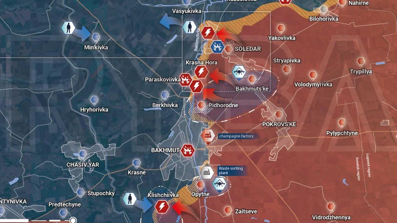 Ukraine Russian War, Rybar Map for January 14-15, 2023 Ukrainian Panics ...