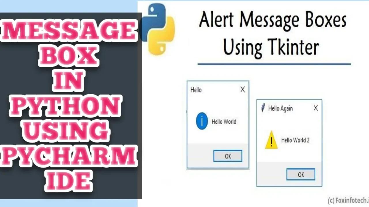 Message box python | How to use messagebox in Python | Python Message Boxes | #3