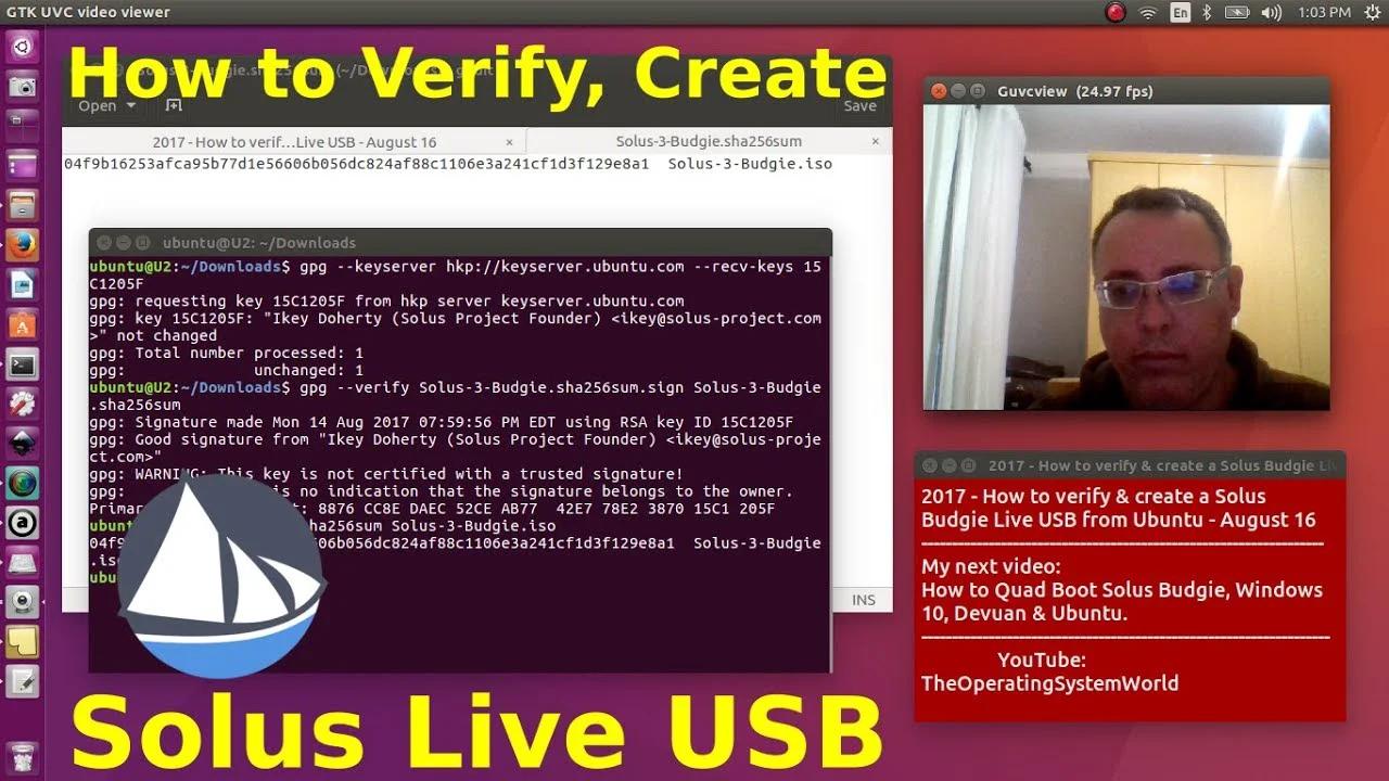 2017 - How to verify & create a Solus Budgie Live USB from Ubuntu ...
