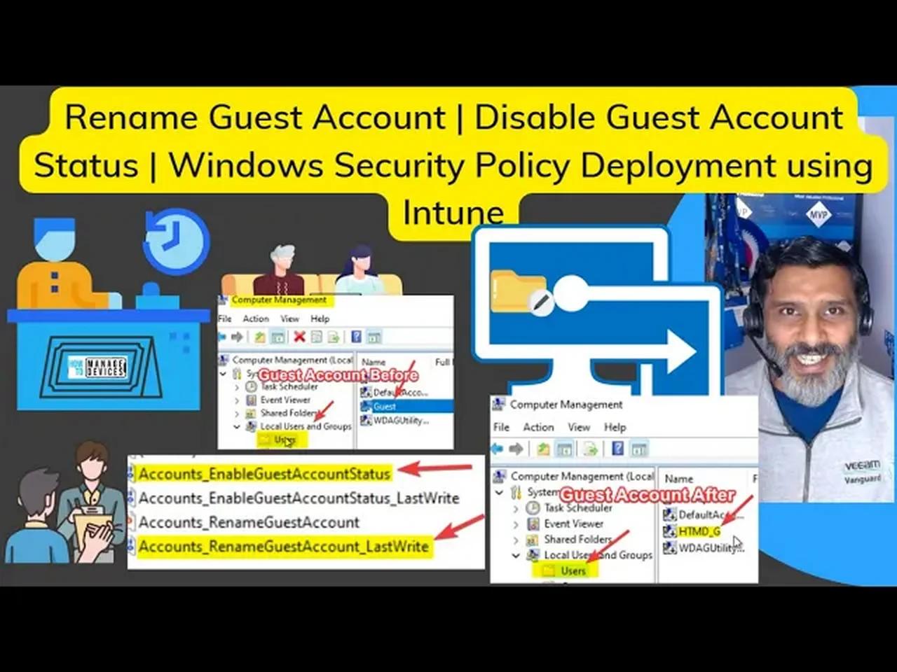 Rename Guest Account | Disable Guest Account Status | Windows Security ...