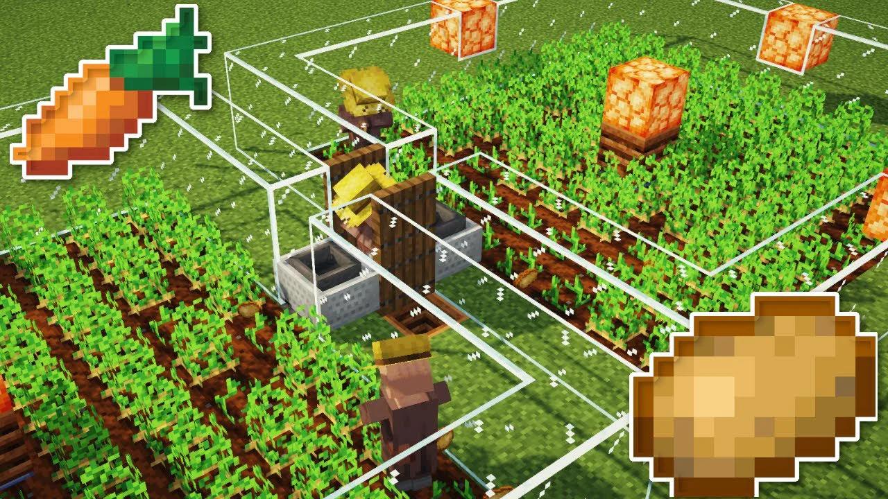 Minecraft | Granja de Cultivos Automática con Aldeanos