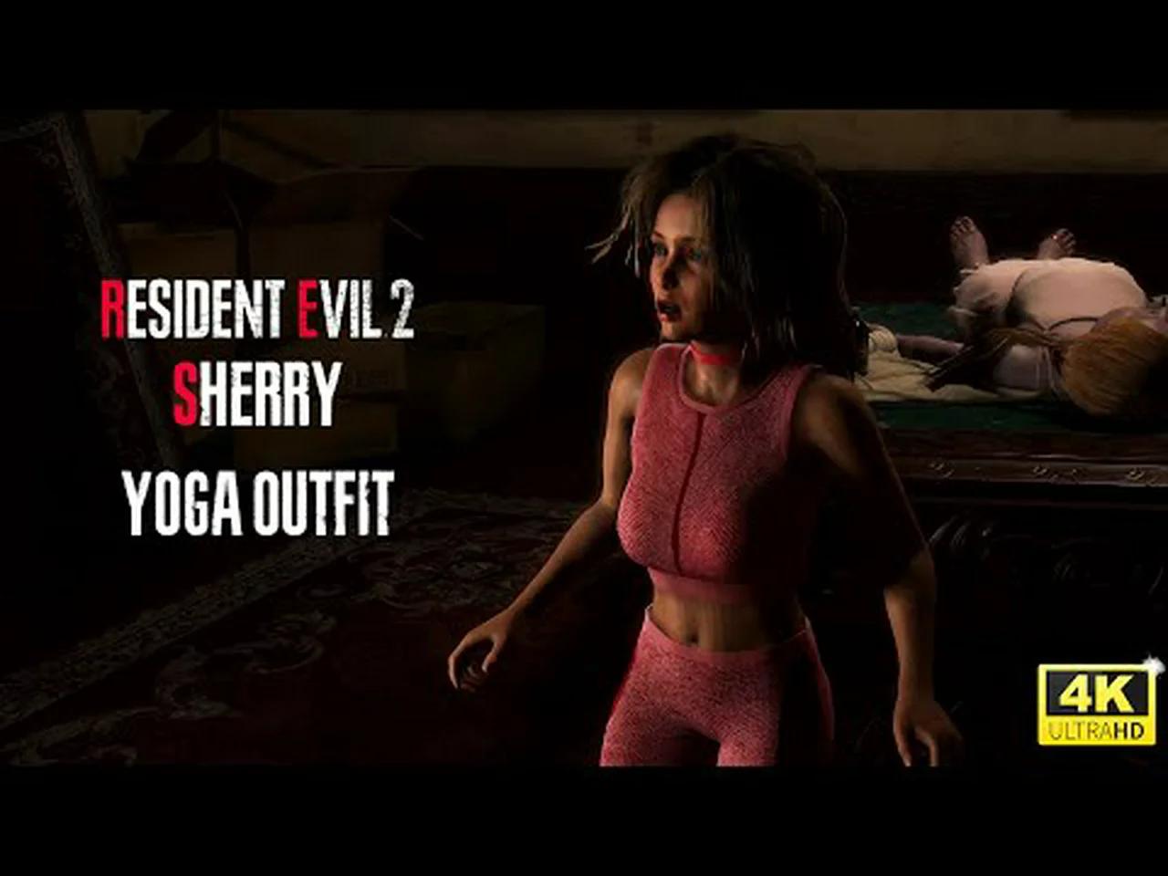 Resident Evil 2 Remake Sherry Yoga Outfit [4K]
