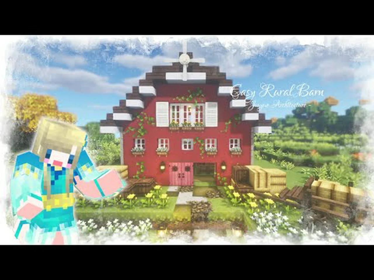 Minecraft Tutorial: How to Build an Easy Rural Barn