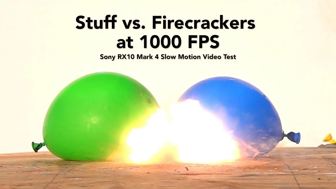 Stuff vs Firecrackers at 1000FPS (Super Slow Motion) - Sony RX10 Mark 4 ...
