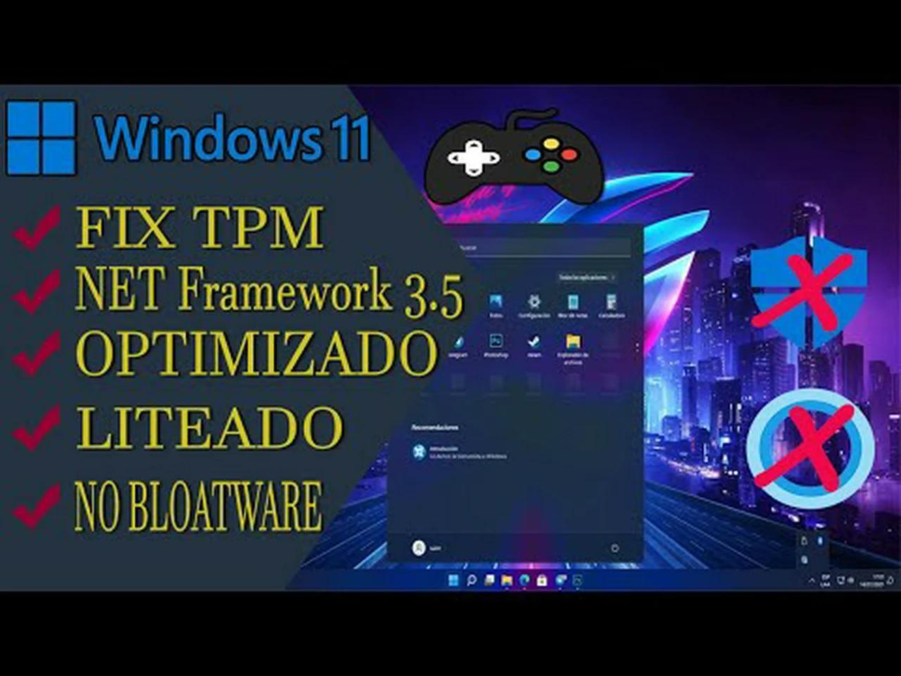 Windows 11 Pro Lite 21h2 Full Español- no TPM para PC's DE MUY POCOS ...
