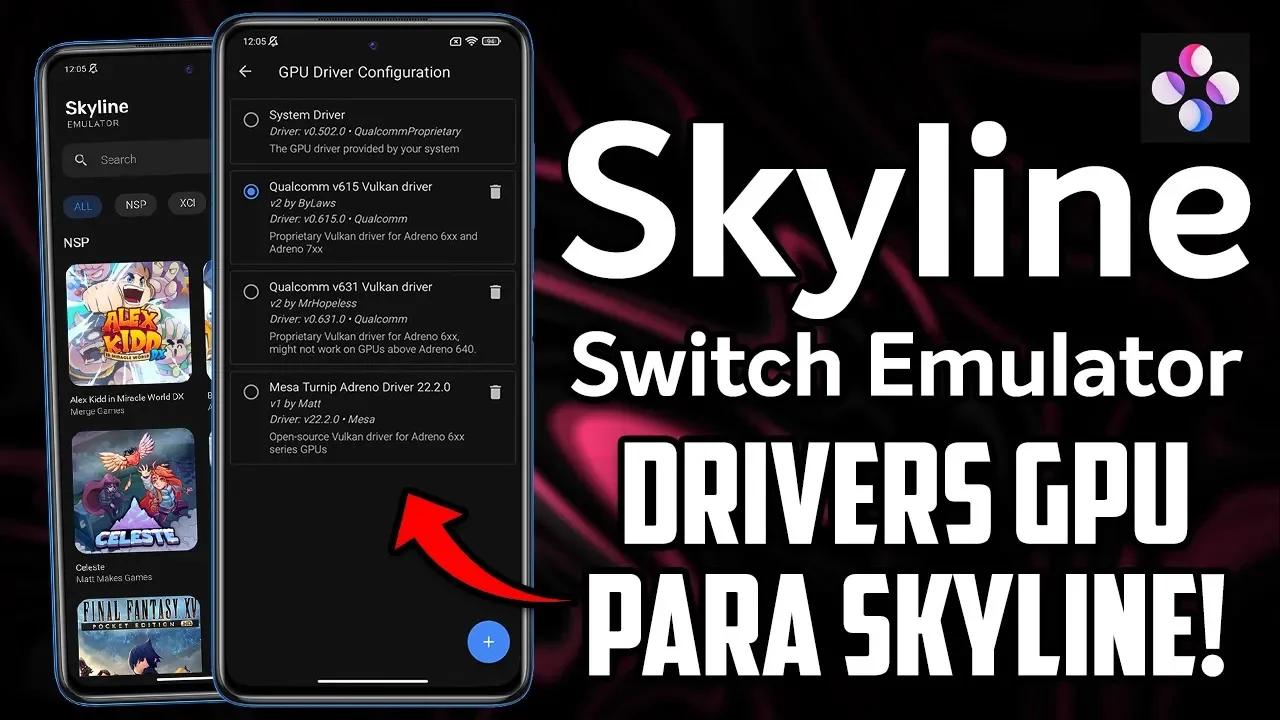 SKYLINE EMULATOR COM DRIVERS DE GPU SELECIONÁVEIS! | AUMENTE A ...