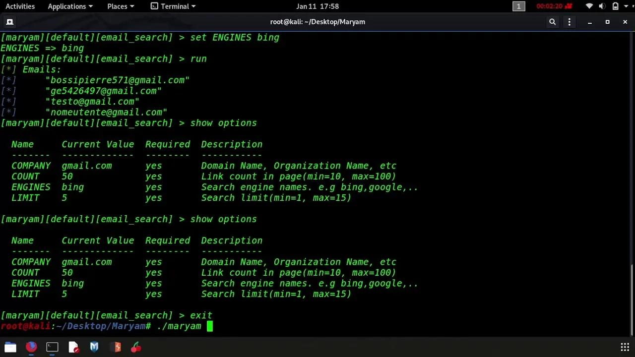 Maryam Open Source Intelligence Osint Framework On Kali Linux