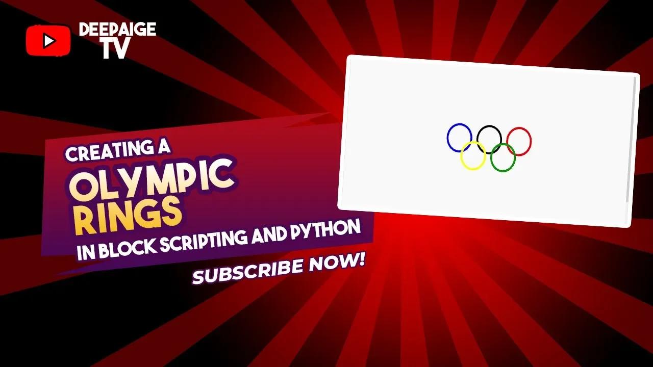 Coding Made Easy Creating A Olympic Rings In Block Scripting And Python