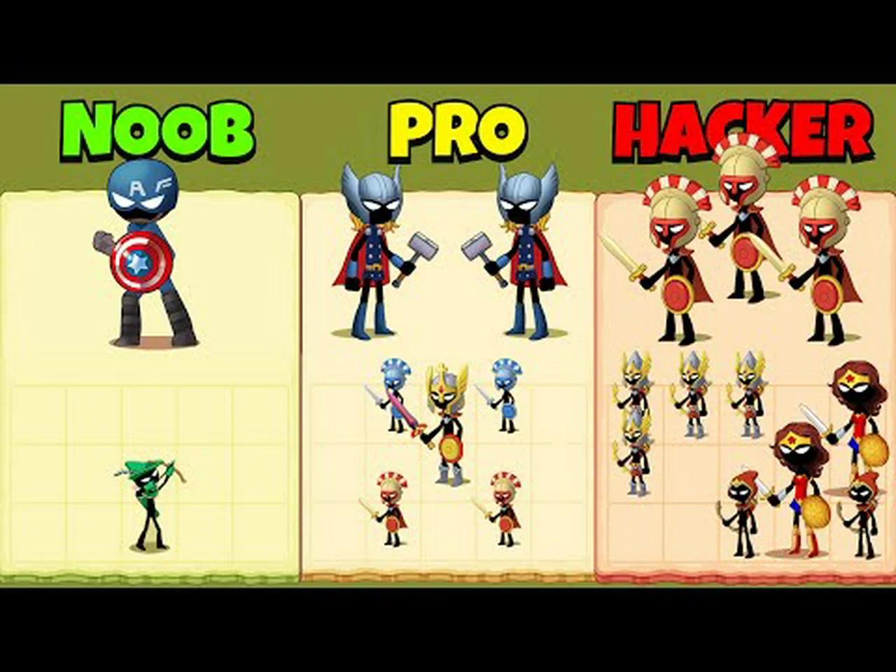 🤢 NOOB 😎 PRO 😈 HACKER | Merge Stick Master: Hero Fight | iOS - Android APK