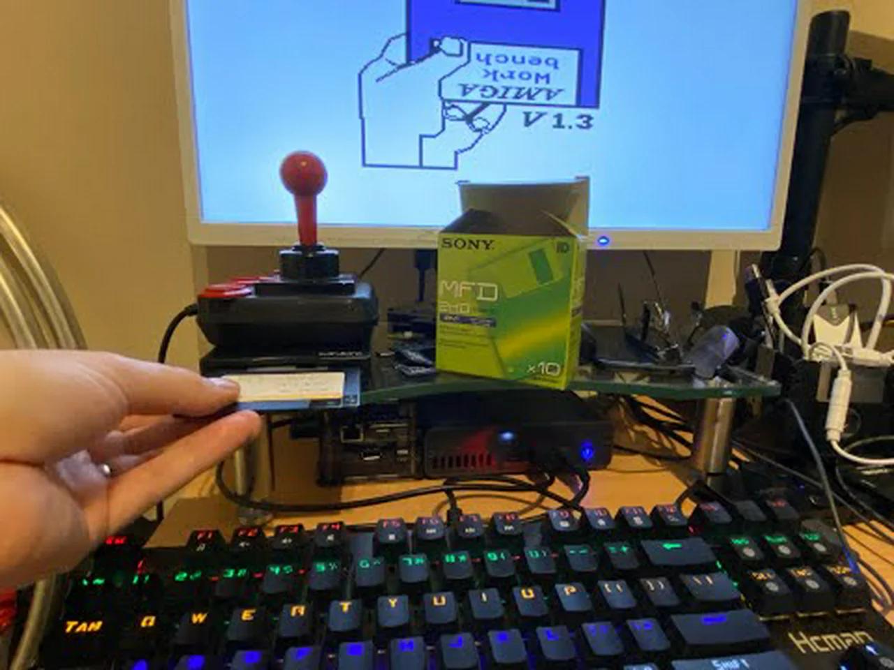 Amiga 500 (or A500 Mini maybe?) emulated using Amiberry with USB Floppy ...