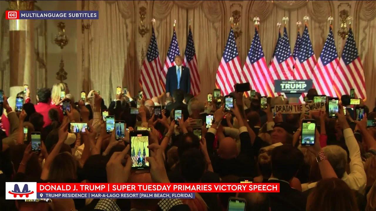 🇺🇸 Donald Trump | Super Tuesday Primaries Victory Speech (Mar 5, 2024 ...
