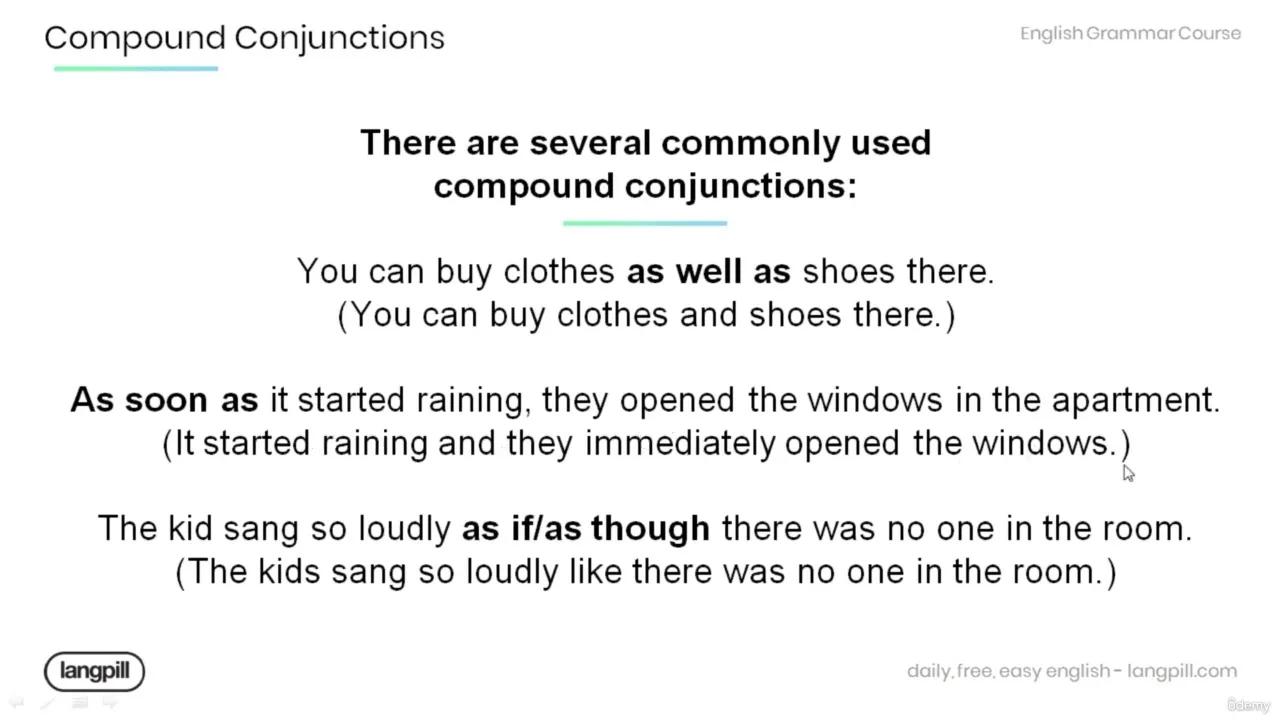 001 Learn it! Compound Conjunctions