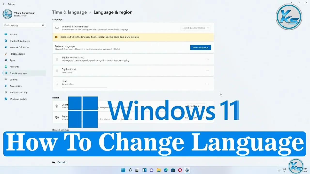 How To Change Language in Windows 11 Operating System