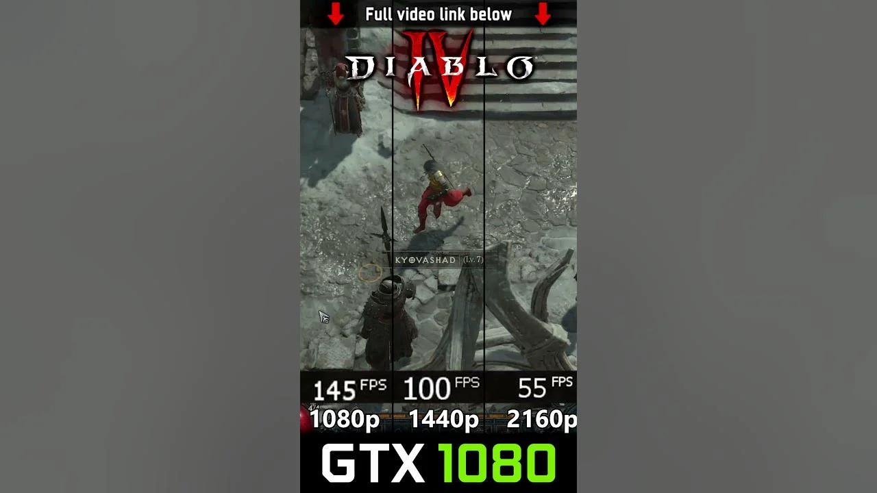 Diablo 4 - 1080p vs 1440p vs 2160p 4K - GTX 1080