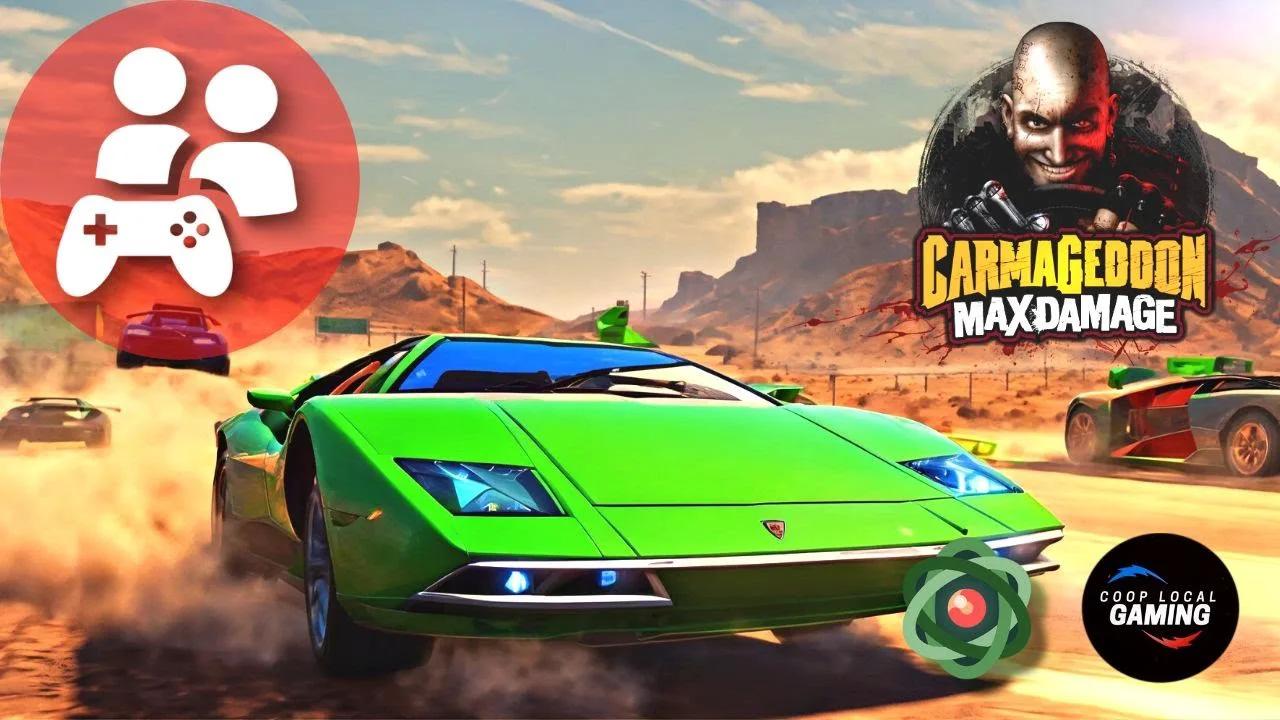 Splitscreen in 2023 on Carmageddon Max Damage Using Nucleus Coop